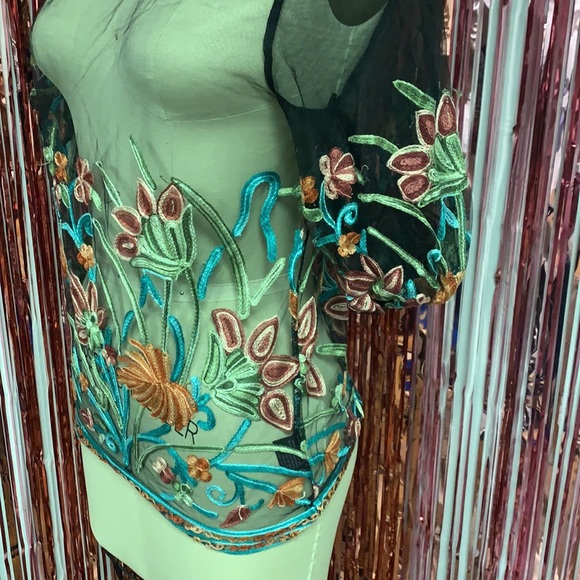 Tops | See Thru Flower Top | Poshmark